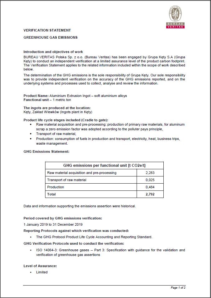 Certificates and CE Declarations – Grupa Kęty: Segment Wyrobów ...